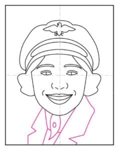 How to Draw Bessie Coleman: Easy Step-by-Step Art Lesson for Kids