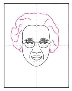 Easy How to Draw Katherine Johnson Tutorial and Coloring Page