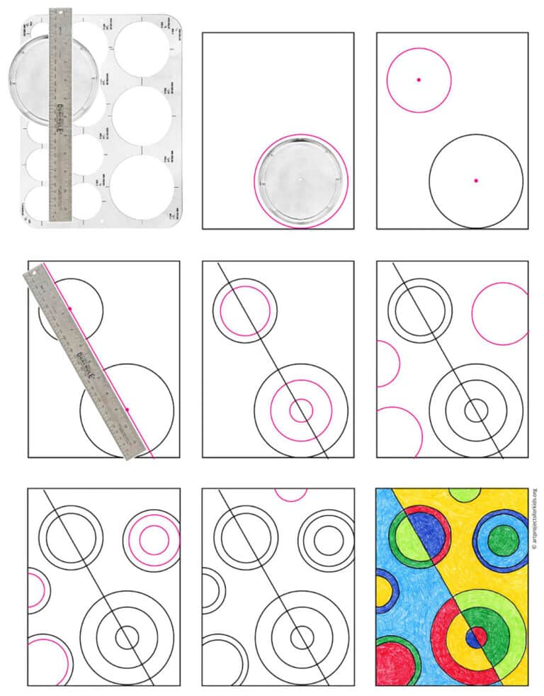 How to Make a Delaunay Art Project: Easy Step-by-Step Art Lesson for Kids