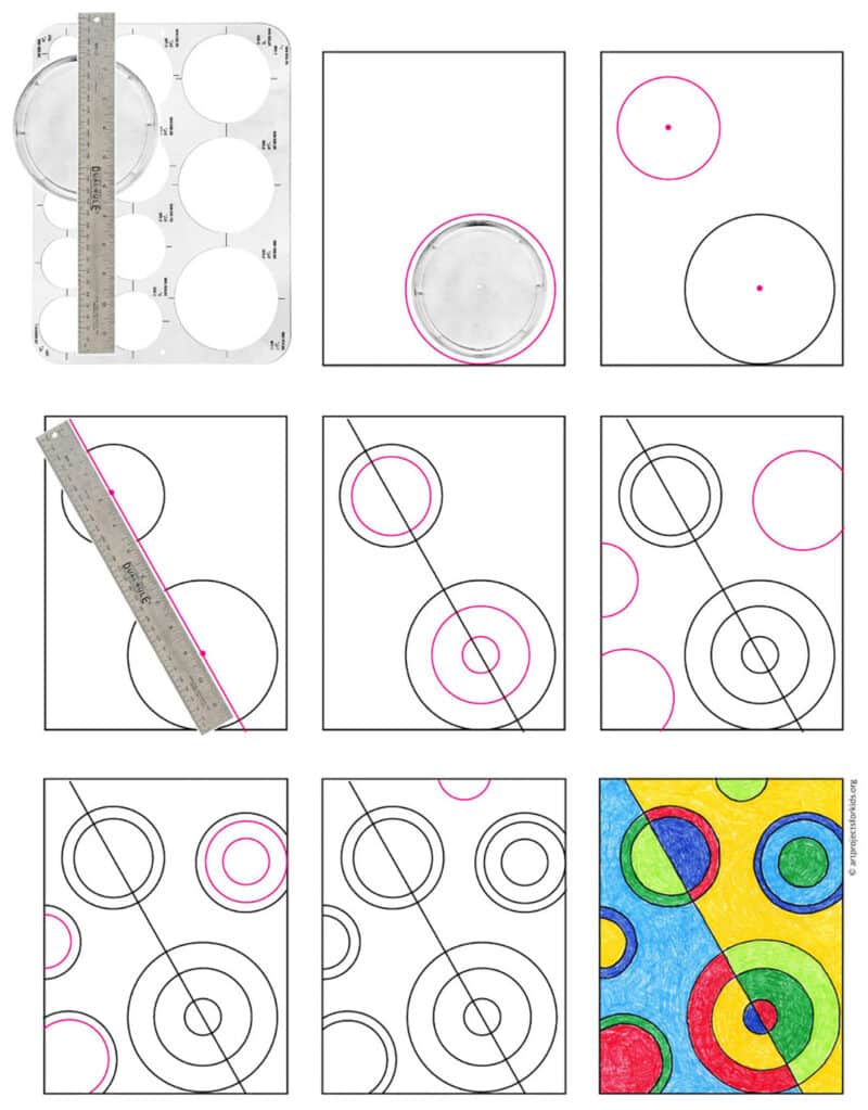 How to Make a Delaunay Art Project: Easy Step-by-Step Art Lesson for Kids