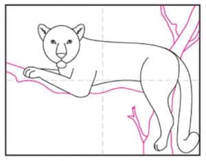 Easy How to draw a Leopard Tutorial Video & Leopard Coloring Page