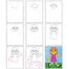 Easy How to Draw Julia from Sesame Street and Coloring Page
