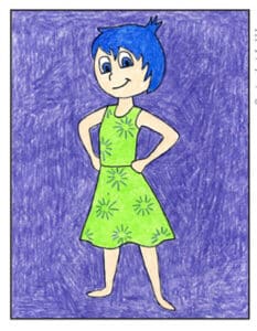 How to Draw the Inside Out Character Joy Step by Step