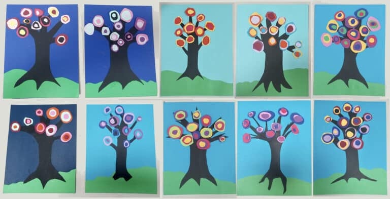Kandinsky Art Project: Make a Tree Collage Tutorial Video