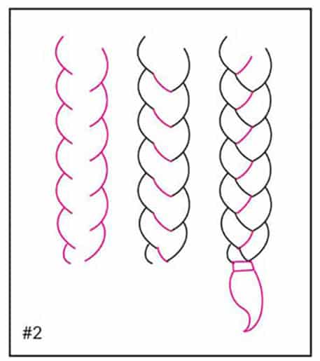 How To Draw A Braid Simple How To Draw A Braid Simple