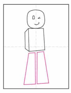 How to Draw a Roblox Character, Step-by-Step Art Lesson for Kids