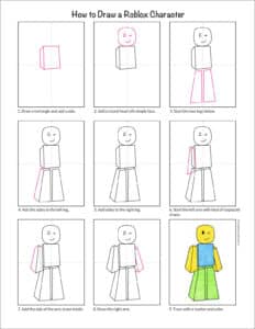 Tips on how to Draw a Roblox Character, Step-by-Step Artwork Lesson for ...