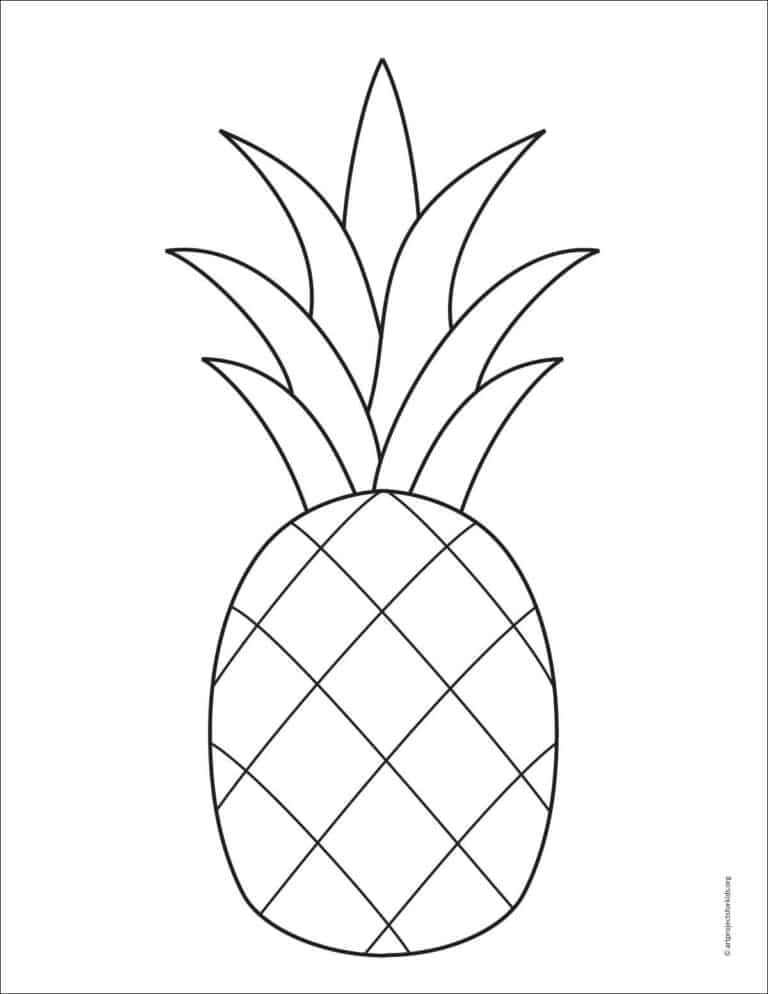 How to Draw a Pineapple: Easy Step-by-Step Drawing