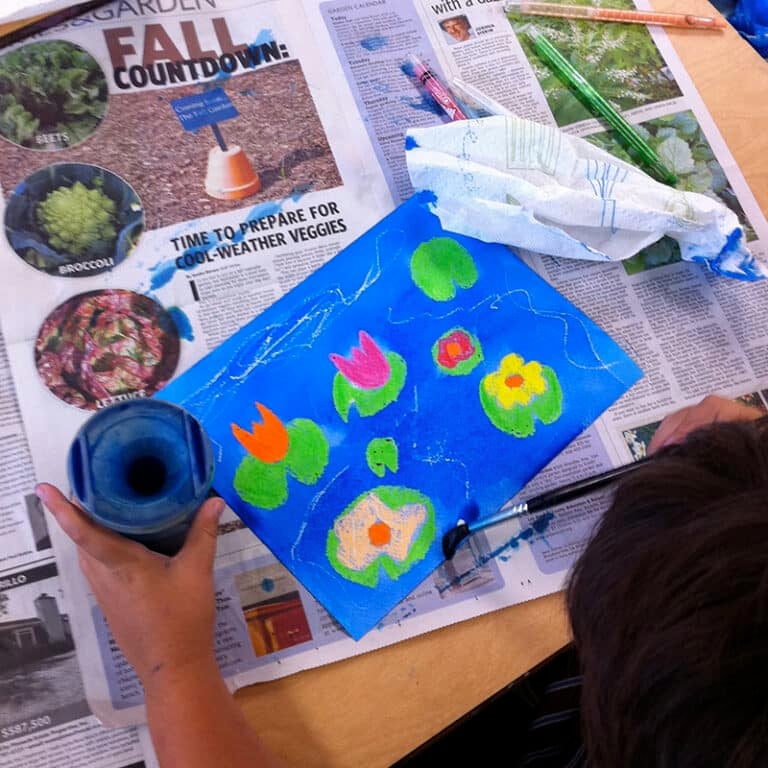 Easy Monet Art Project: How to Paint Water Lilies Tutorial Video