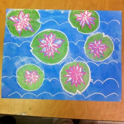 Easy Monet Art Project: How to Paint Water Lilies Tutorial Video