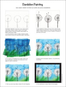 How to Draw a Dandelion Easy, Step-by-Step Art Lesson for Kids