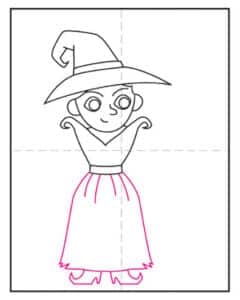 How to Draw a Witch: Easy Step-by-Step Art Lesson for Kids
