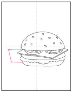 How to Draw a Burger with Fries: Step-by-Step Art Lesson for Kids