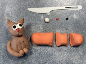 How to Make a Cat from Modeling Clay: Step-by-Step Art Lesson for Kids