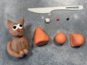 How to Make a Cat from Modeling Clay: Step-by-Step Art Lesson for Kids