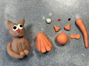 How to Make a Cat from Modeling Clay: Step-by-Step Art Lesson for Kids