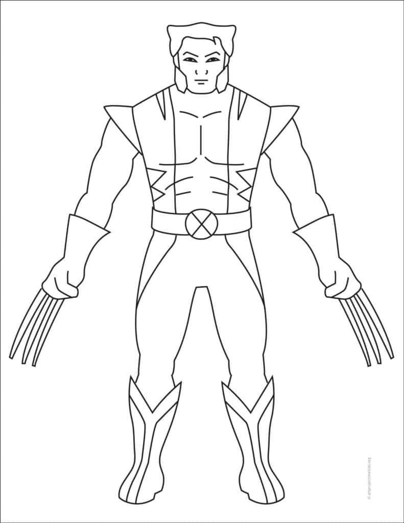 How to Draw Wolverine from X-Men: Easy Step-by-Step Art Lessons for Kids
