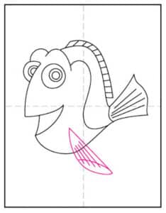 How to Draw Dory from Finding Nemo: Easy Step-by-Step Art Lesson