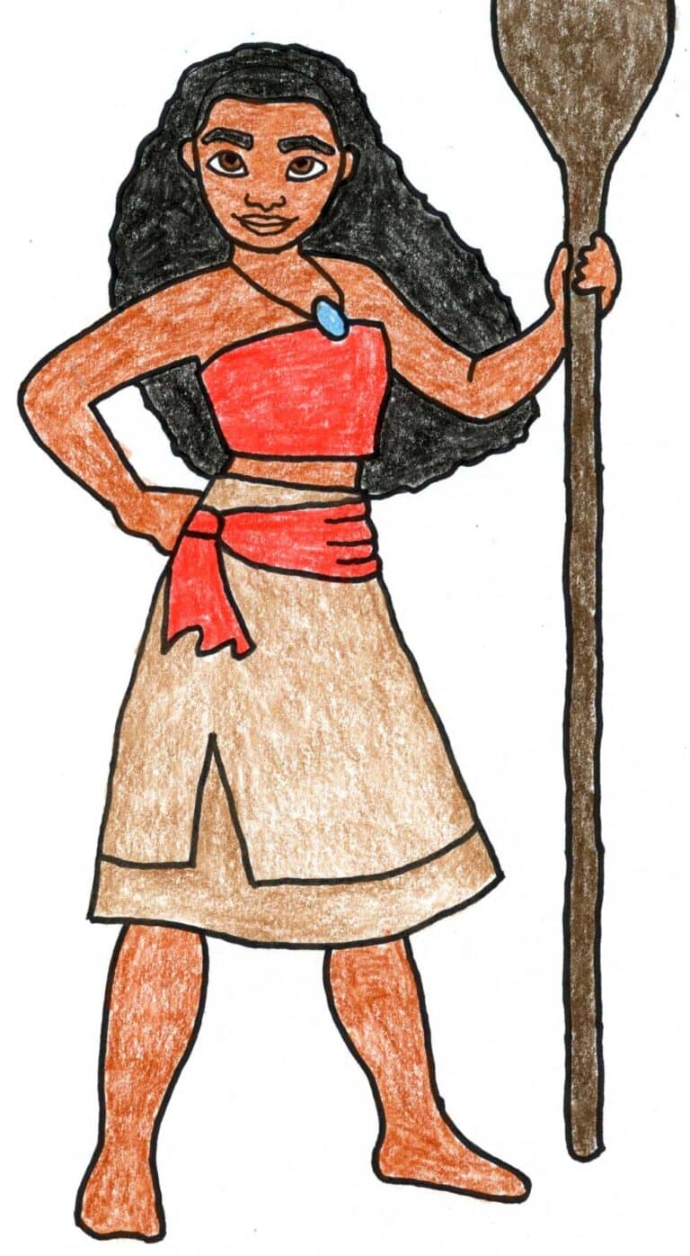 How to Draw Moana: Easy Step-by-Step Art Lesson for Kids