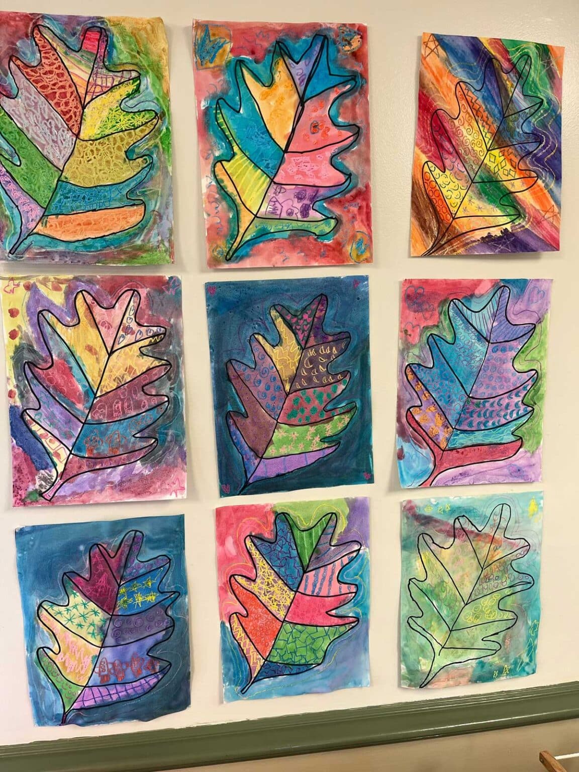 How to Make a Leaf Pattern Drawing Tutorial Video and Coloring Page