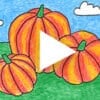 How to Draw a Pumpkin: Easy Step-by-Step Art Lesson for Kids