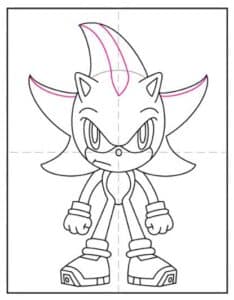 How to Draw Shadow the Hedgehog: Easy Art Lesson for Kids
