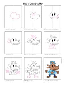 How to Draw Dog Man: Easy Art Lesson for Kids