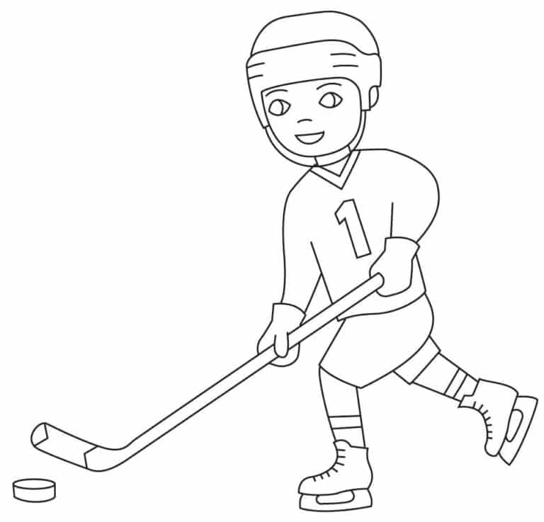 How to Draw an Ice Hockey Player with Stick: Step-by-Step Art Lesson ...
