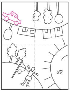 Easy Marc Chagall Inspired Art Lesson for Kids