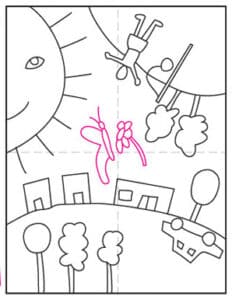 Easy Marc Chagall Inspired Art Lesson for Kids