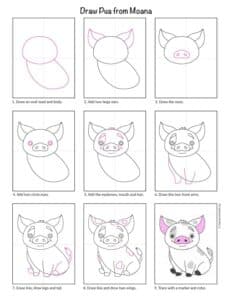 Pua Drawing Lesson from Moana: Easy Step-by-Step Art Project for Kids