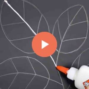 Chalk and Glue Leaves · Art Projects for Kids