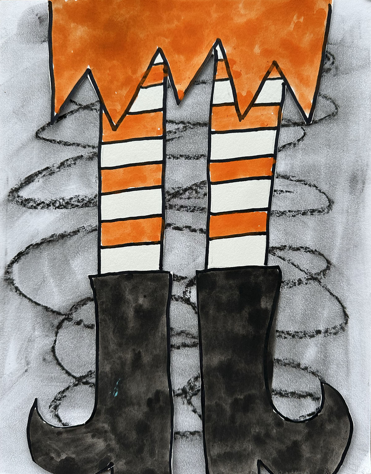 Chalky Witch Legs · Art Projects for Kids