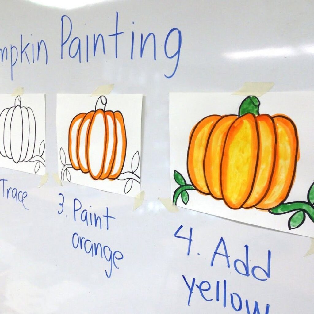 How to Draw a Pumpkin: Easy Step-by-Step Art Lesson for Kids