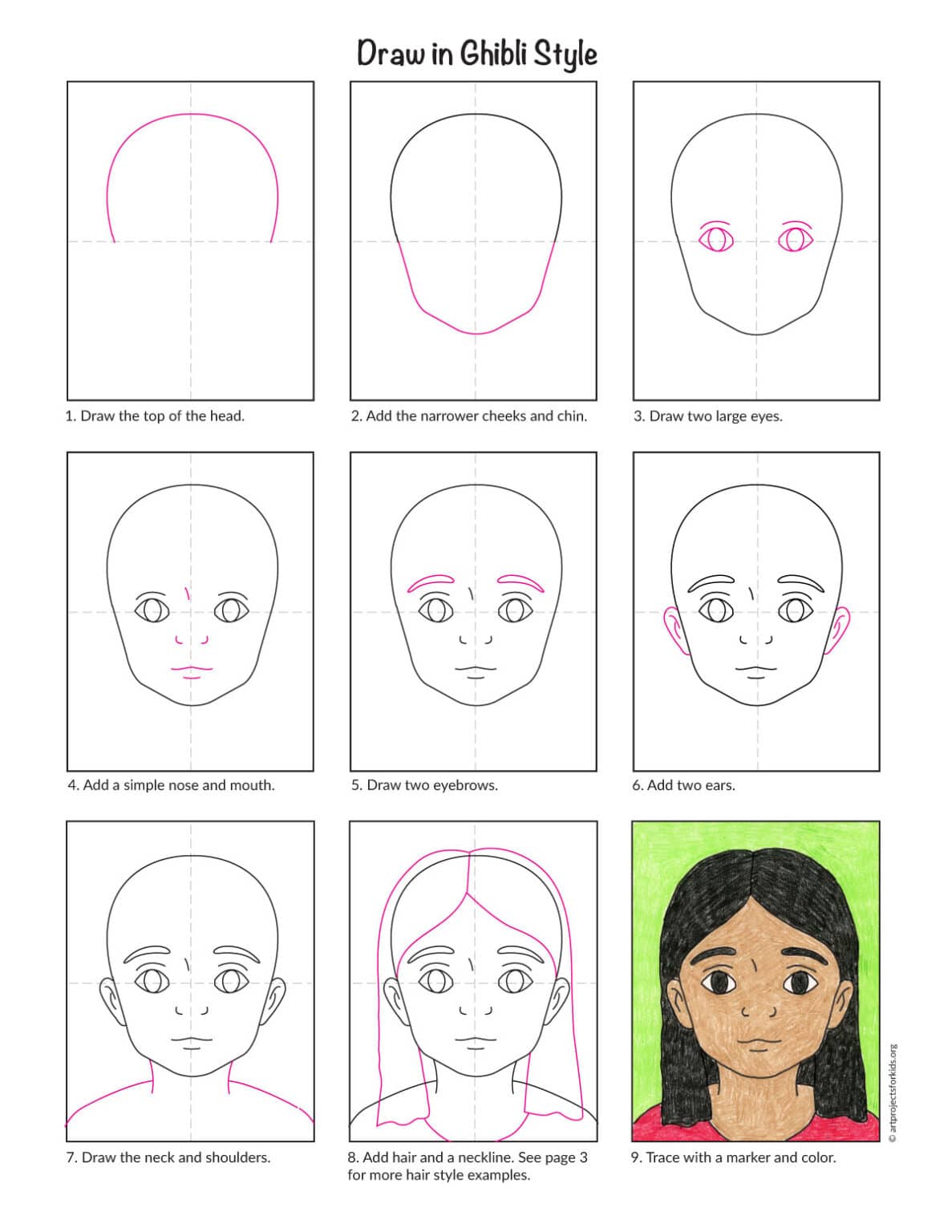 How to Draw in Ghibli Style Step-by-Step Art Lesson Video for Kids