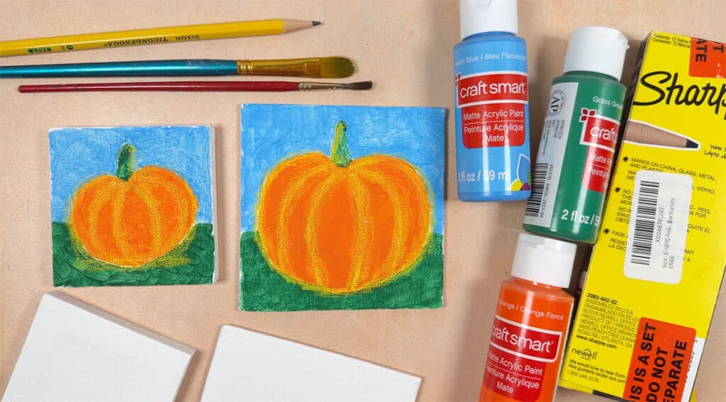 How to Paint a Pumpkin: Easy Acrylic Painting Lesson for Kids