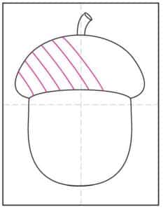How to Draw an Acorn: Easy Step-by-Step Art Lesson for Kids
