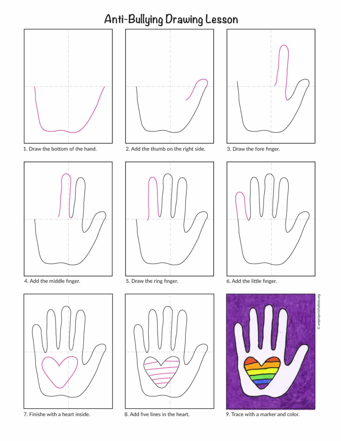 Anti-Bullying Drawing Lesson - Activity for Elementary School Students