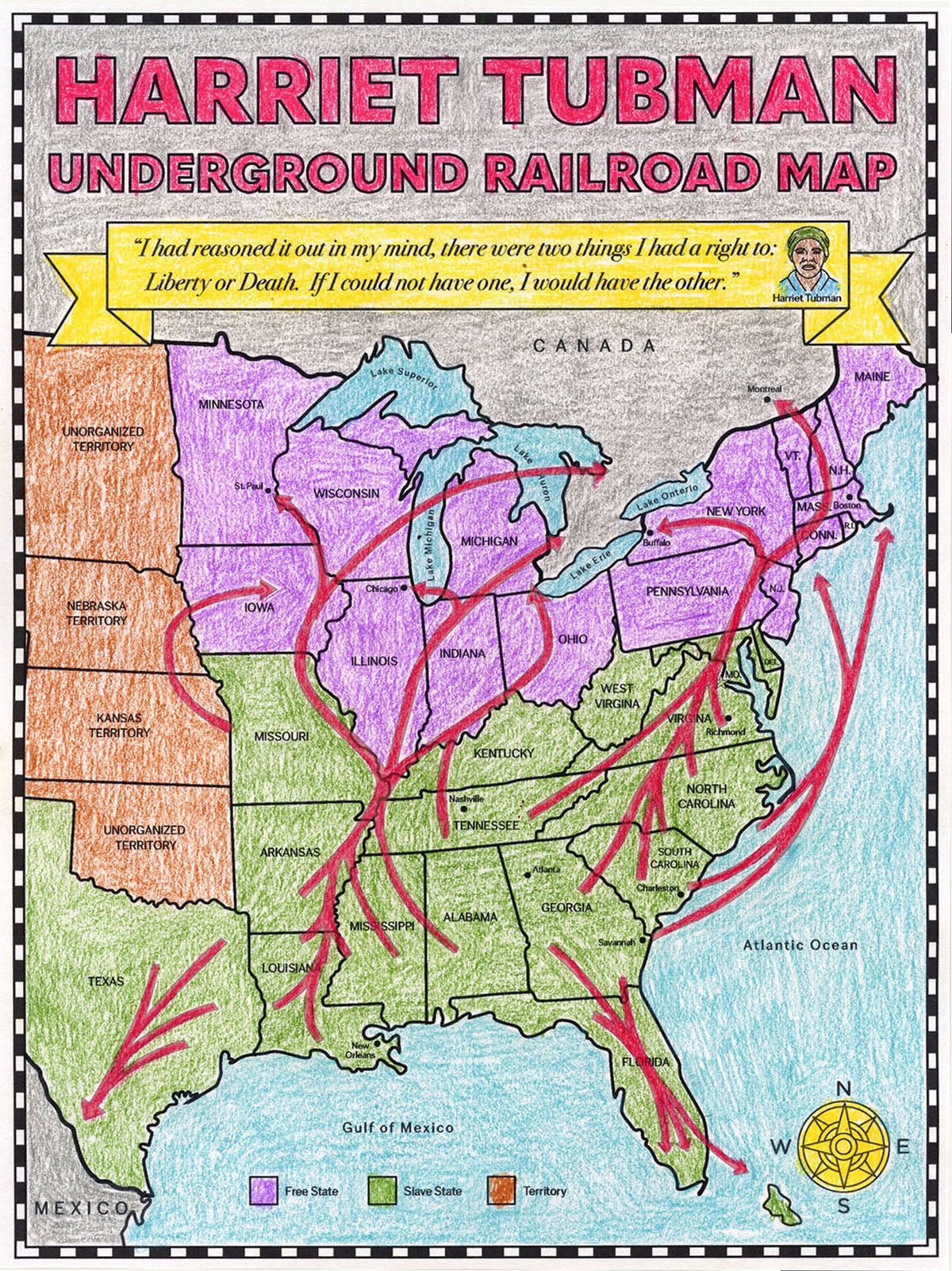 Harriet Tubman Map Collaborative Mural