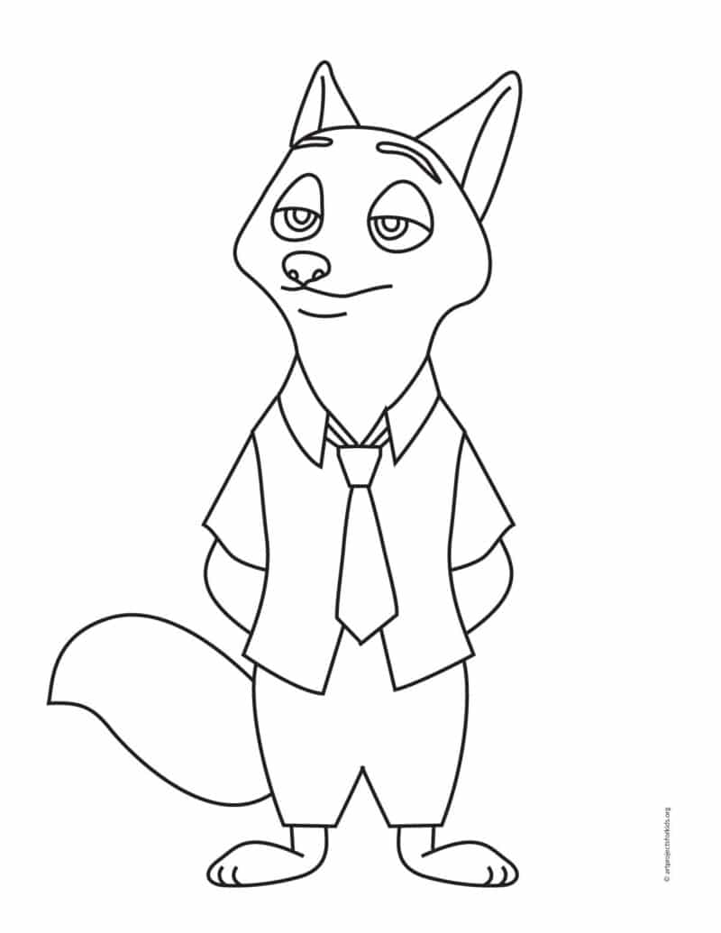 How to Draw Nick Wilde: Easy Zootopia Fox Drawing for Kids
