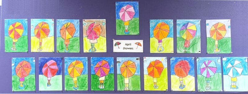 How to Draw an Umbrella: Rainy Day Art Project for Kids