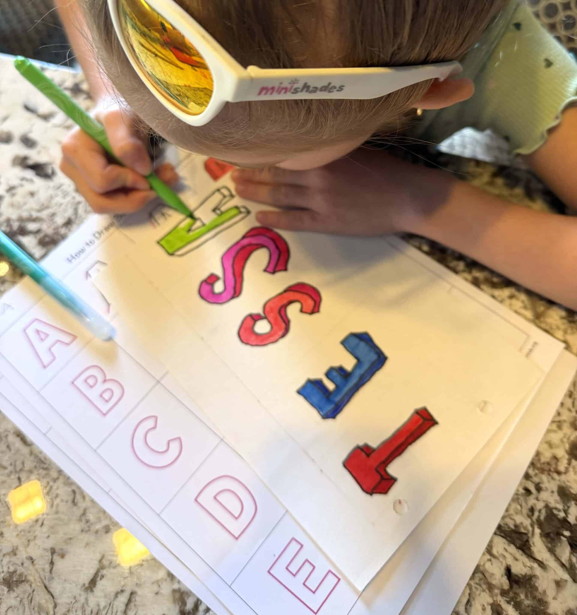 How to Draw 3D Letters: Alphabet Drawing Lesson
