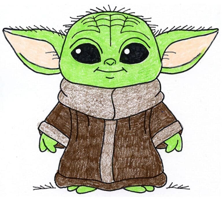 How to Draw Grogu: Easy Step-by-Step Art Lesson for Kids